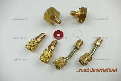 Refrigerant AC R134a R22 R12 R410a R600a R32 R1234yf fitting adapter ...