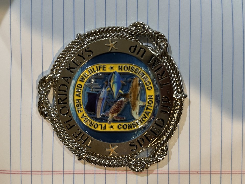 RARE FWC Florida Keys Speed Up, Trim Up Guy Harvey Challenge Coin | eBay