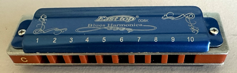 EASTTOP BLUES HARMONICA WITH ZIPPERED CASE - KEY OF C - USED | eBay