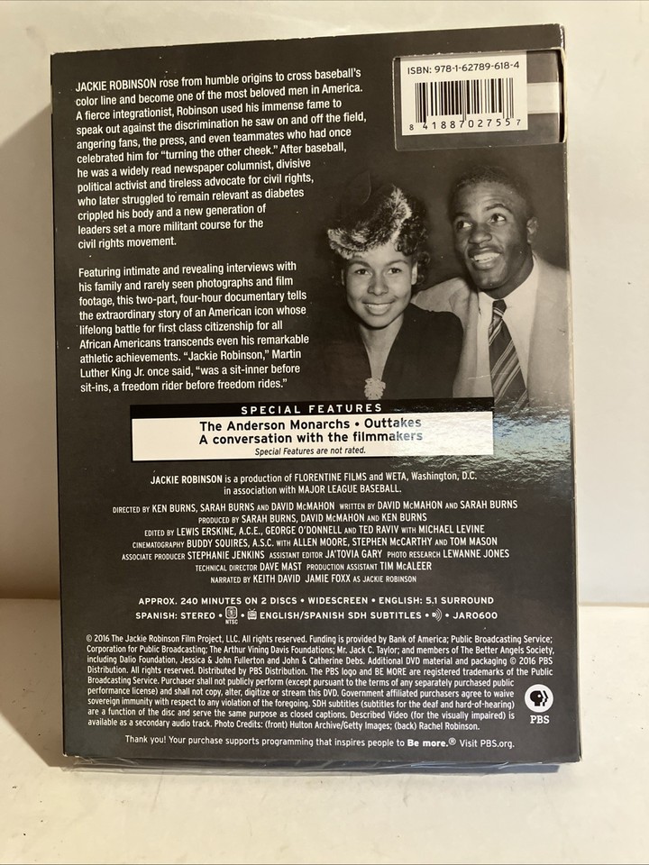 Jackie Robinson Bio by Ken Burns: DVD Brand New--Sealed 841887027557| eBay
