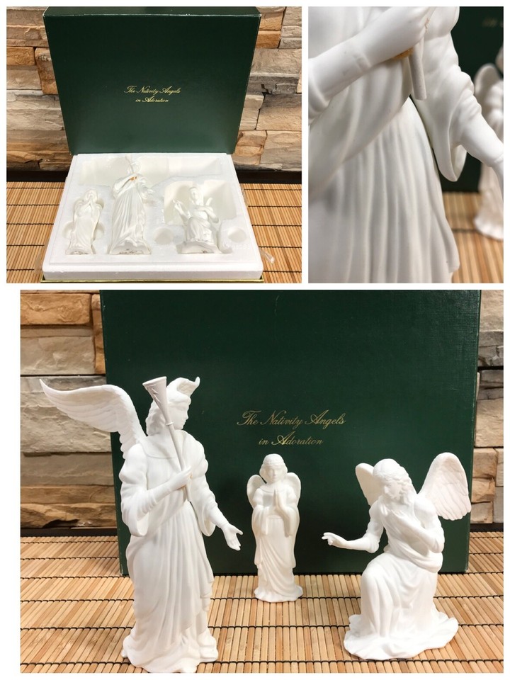 Lenox “The Nativity” 18-Pc Set Porcelain Figurines + Manger/Creche W ...