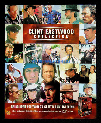 Clint Eastwood Collection DVD Warner Bros 2000 Print Magazine Ad Poster ...