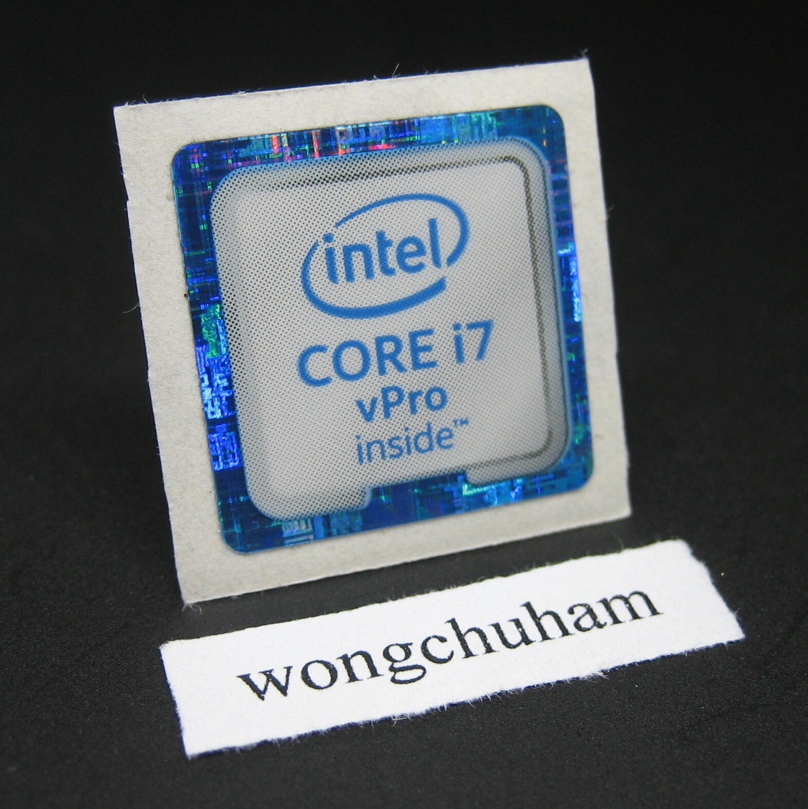 PC Notebook Sticker - intel CORE i7 vPro sticker 18mm x 18mm ...