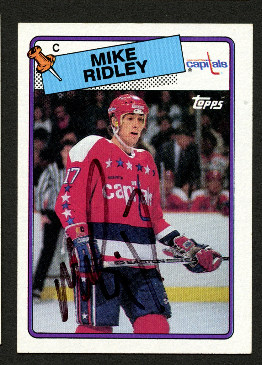 Mike Ridley #104 signed autograph auto 1988-89 Topps Hockey Trading ...