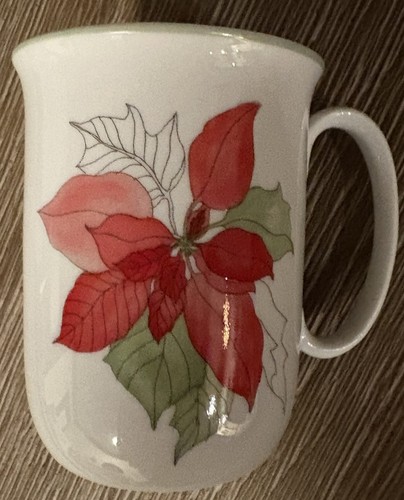 SET OF 4-Block Spal Watercolors Poinsettia Coffee Tea Mugs Mugs 1982 ...