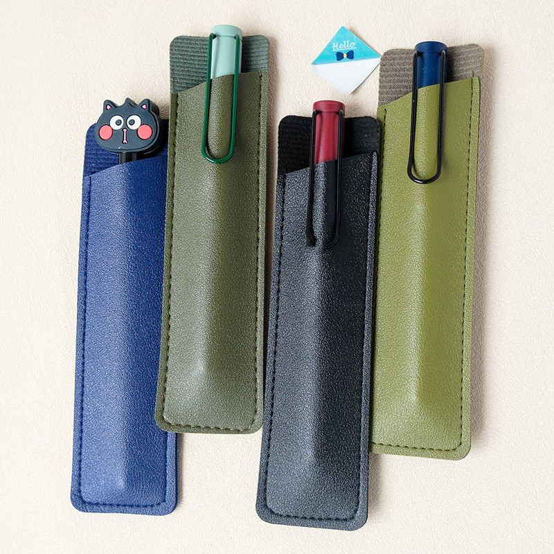 PU Pen Protection Cover Holder Soft Pencil Case Pen Pouch Stationery ...