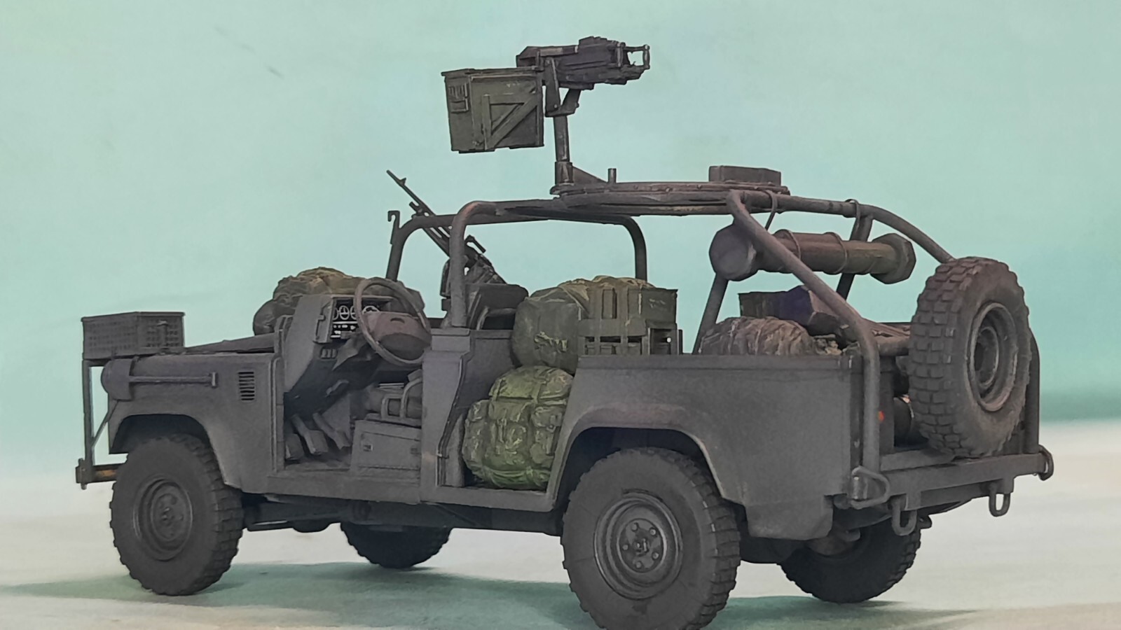 1/35 Built HobbyBoss RSOV Defender Land Rover M19 Grenade Launcher w ...