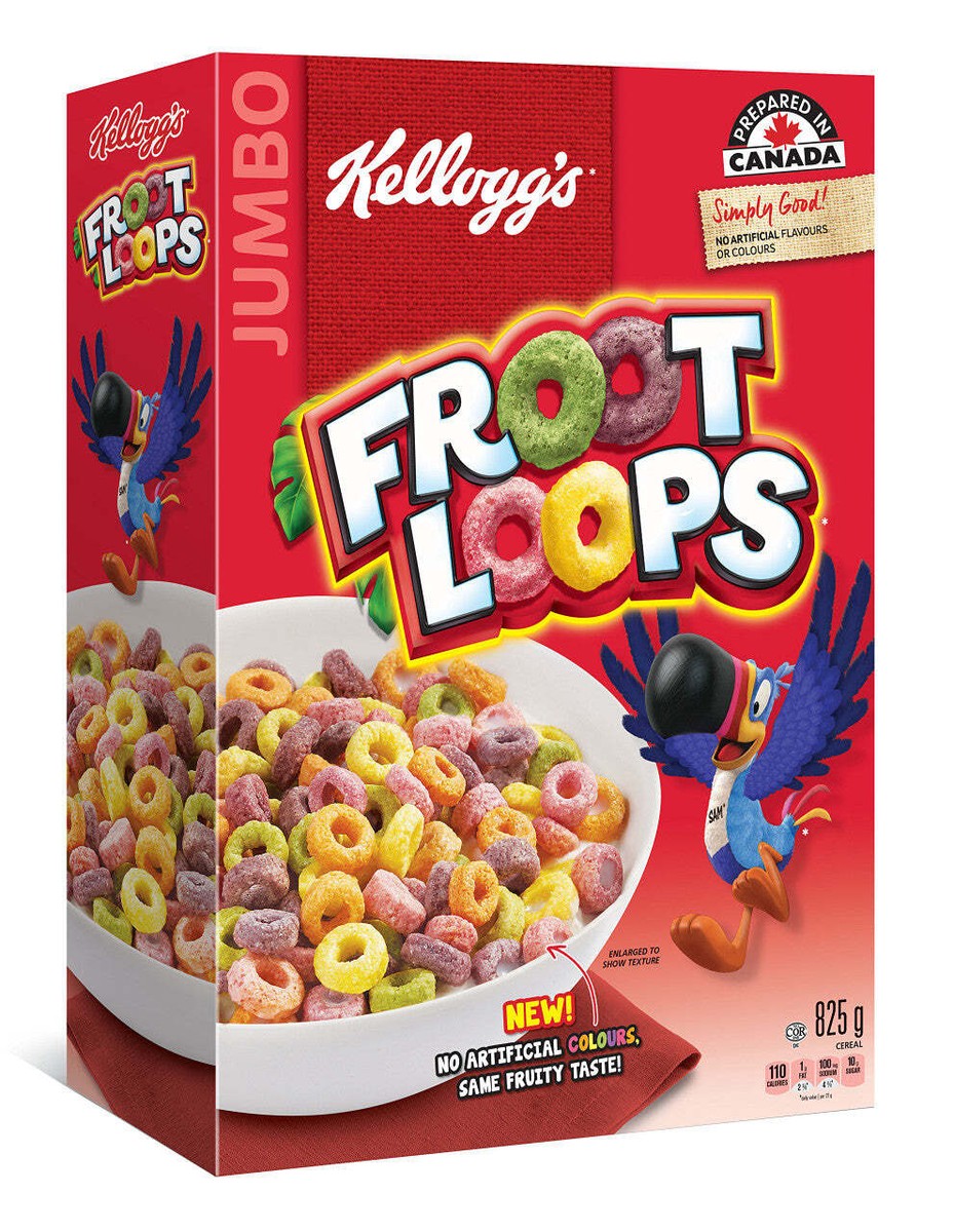 Fruit Loops Cereal Box Sizes