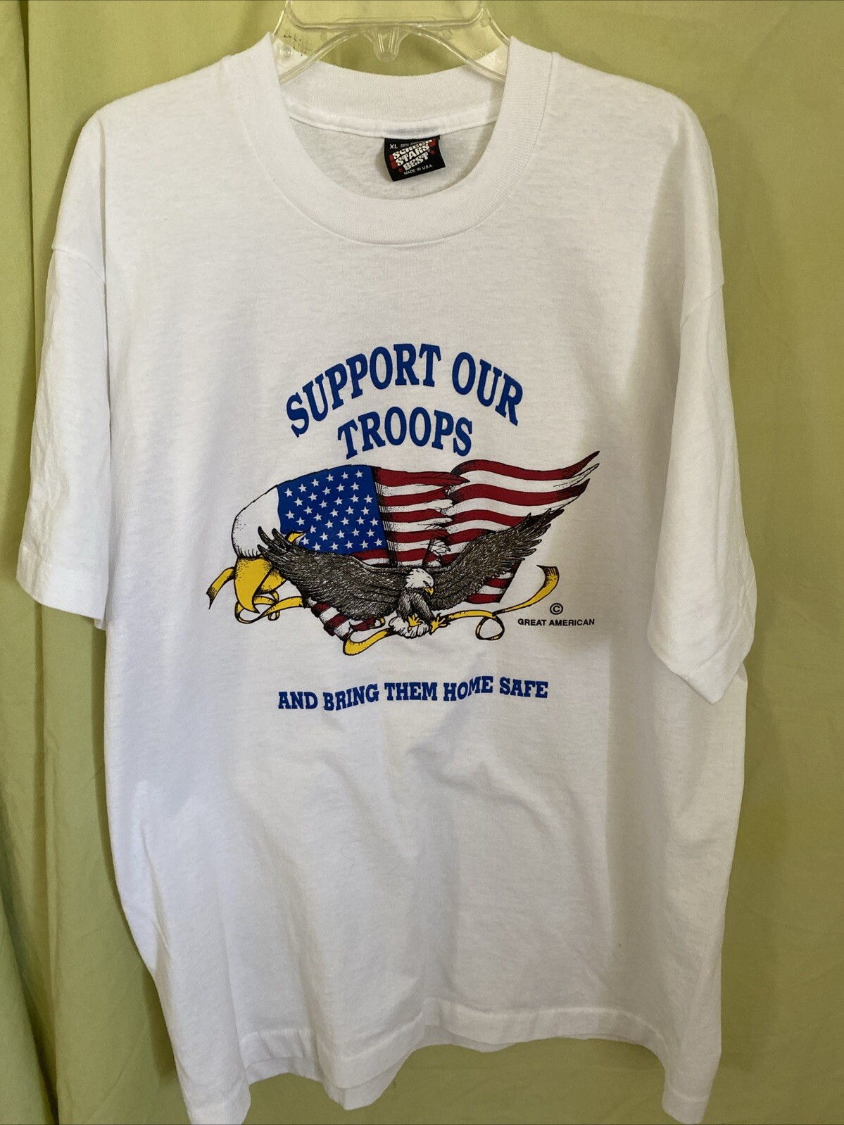 Vintage Single Stitch Great American Support Troops T… - Gem