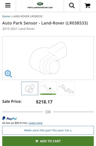 2010-2021 Land Range Rover Sport Evoque LR4 New OEM Parking Sensor ...
