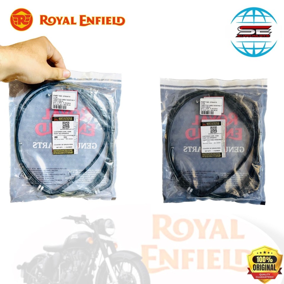 Royal Enfield genuine throttle cable assembly (twin cable) for ...