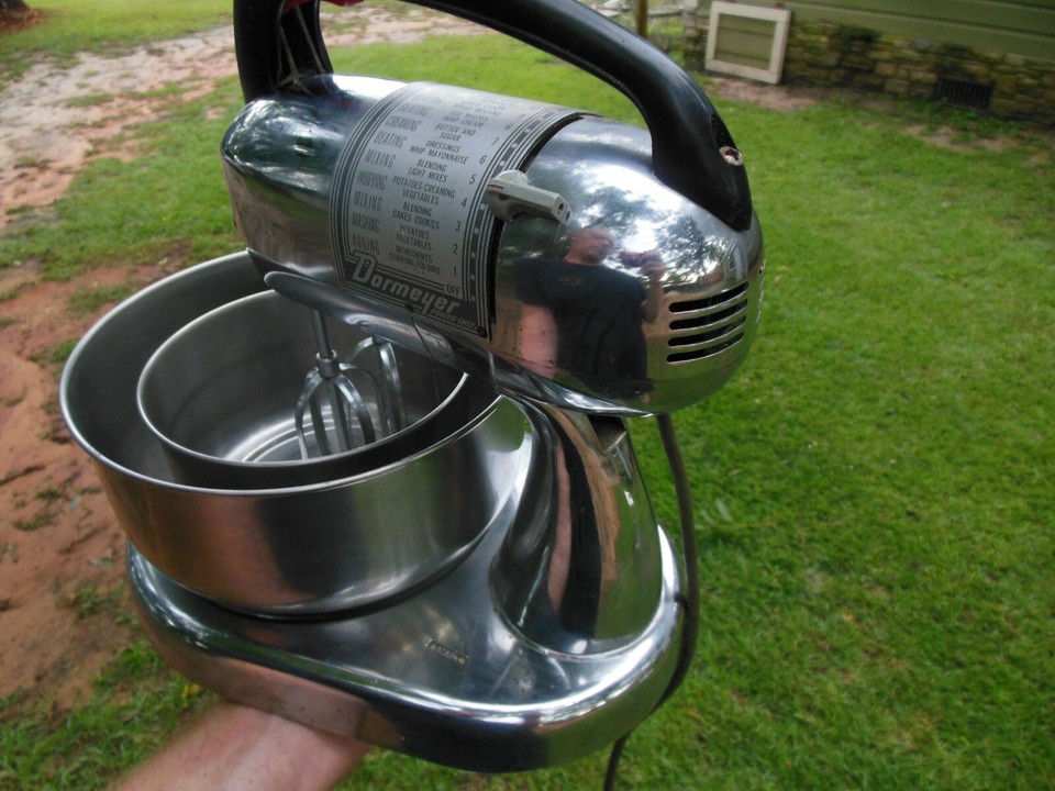 Vintage 1950's Dormeyer Mixer Silver Power Chef Model 4300 Works ...