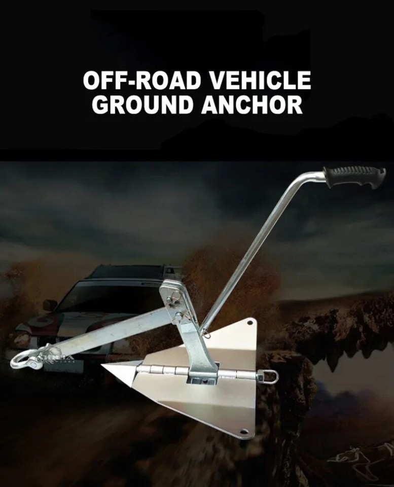 Off-road Vehicle with Electric Winch Ground Anchor Car Outdoor Rescue ...