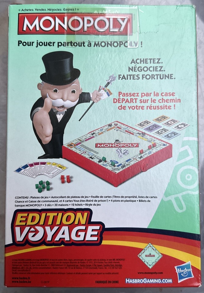 Monopoly Edition Voyage - French Hasbro Gaming Unused | eBay