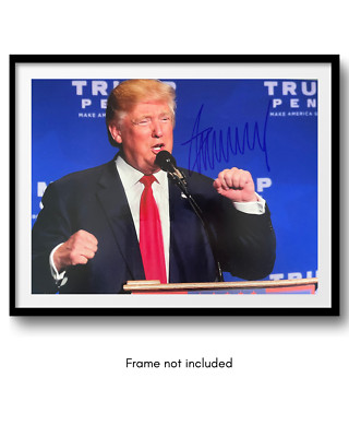16x12 Photo Hand Signed USA President Donald Trump Autograph + Verified ...