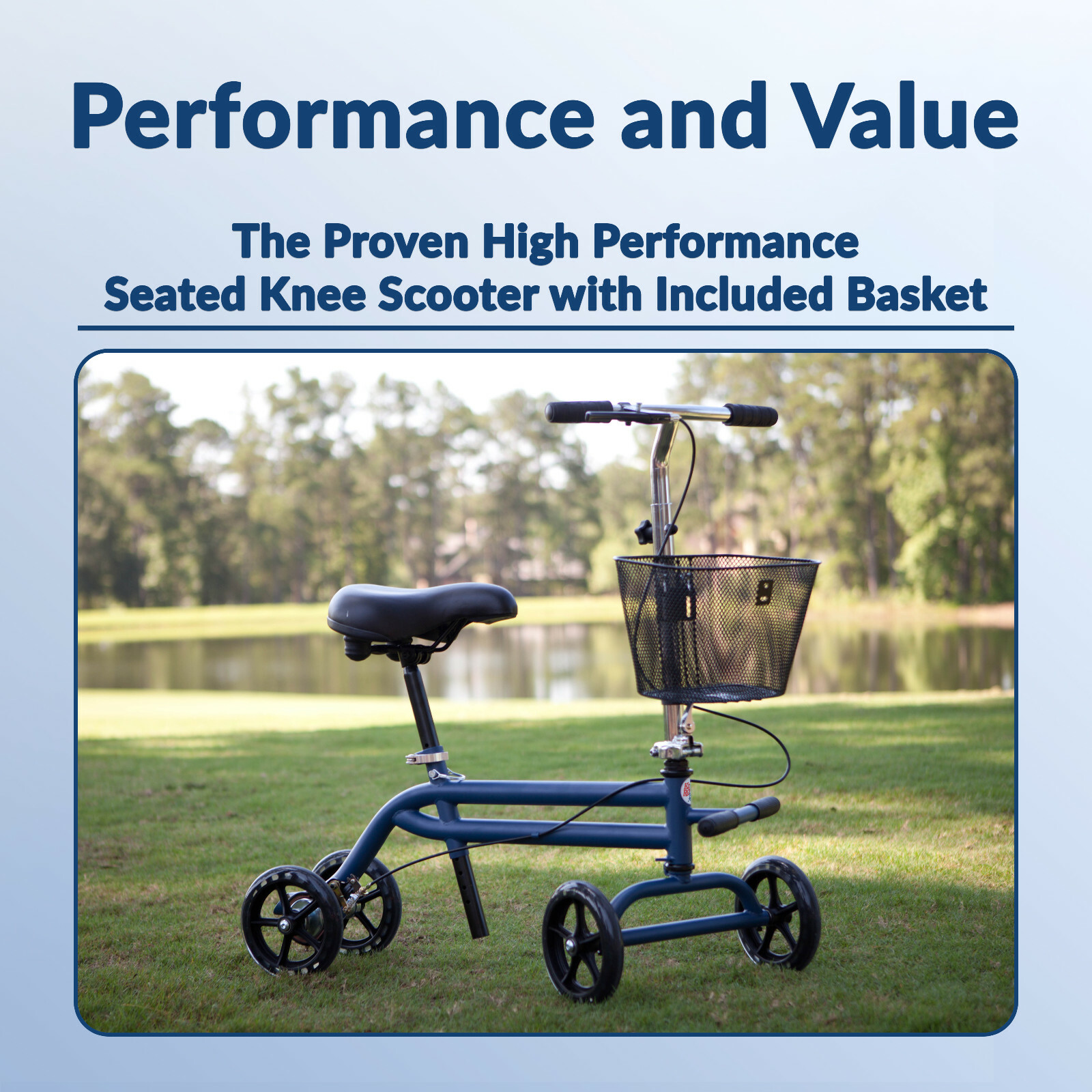 KneeRover® Evolution Steerable Seated Scooter | eBay