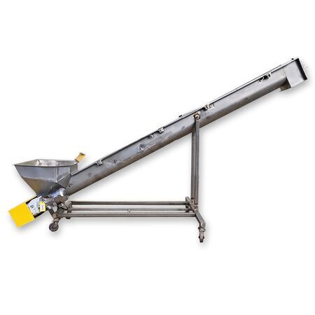 Used 12"dia. X 16'L Stainless Steel Portable Loading Screw Conveyor | eBay