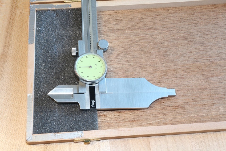 New Helios 0-300mm 0.05mm Stainless Dial Caliper 90mm Long Nib Jaws ...