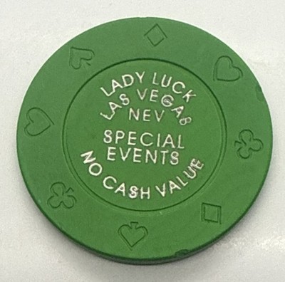 Lady Luck Las Vegas NCV Green Casino Chip Special Events 8Suits Mold ...