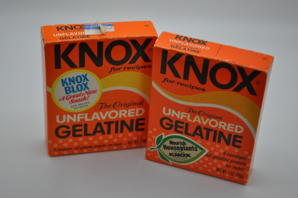Vintage KNOX Box Unflavored Gelatin 1 oz Box / Prop Box Wear Sealed 2 ...