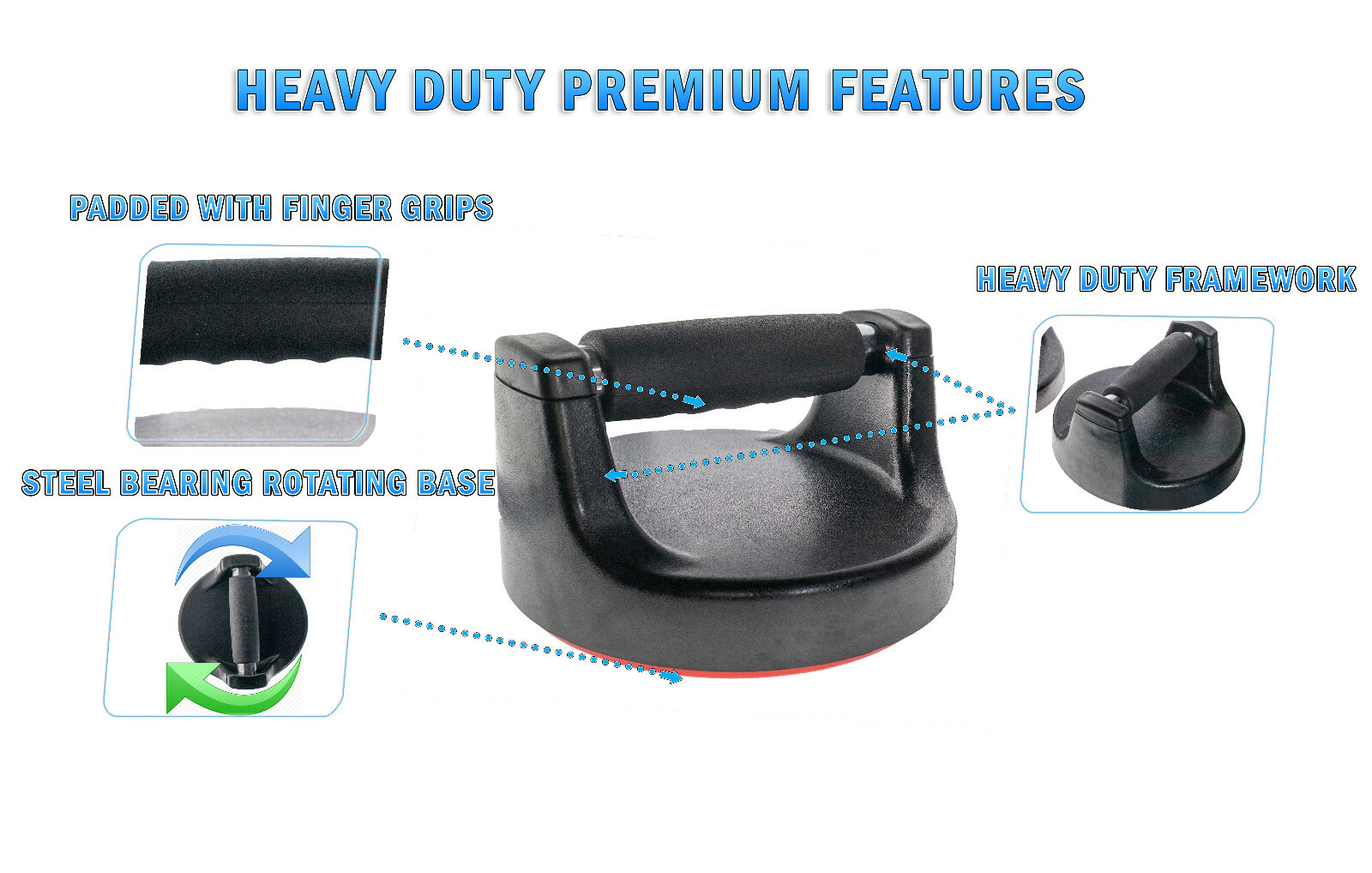 Pushup Rotating Handles Non Slip Grip Swivel Base Push Up Workout Bar ...