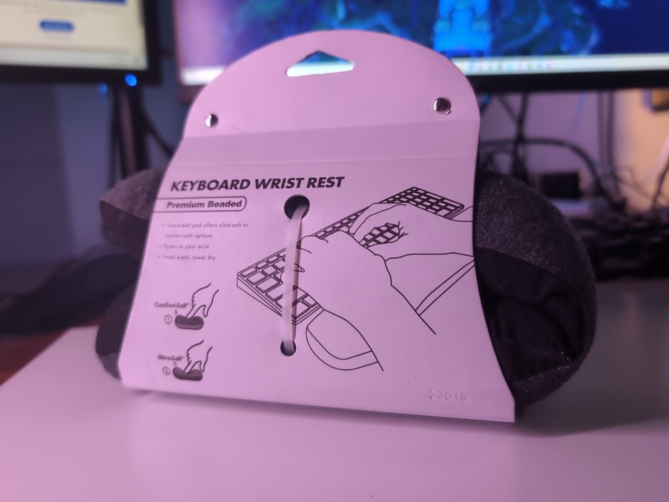 HandStands-KEYBOARD WRIST REST-Premium Beaded Rellives Wrist Stress Two ...