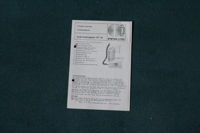 DDR RFT Erzeugnisunterlage UFT 721 System U700 Funkwerk Köpenick | eBay.de