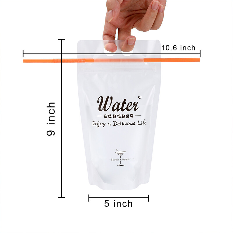 100 Drink Pouches Reusable Juice Smoothie Stand Up Zipper Bags with ...