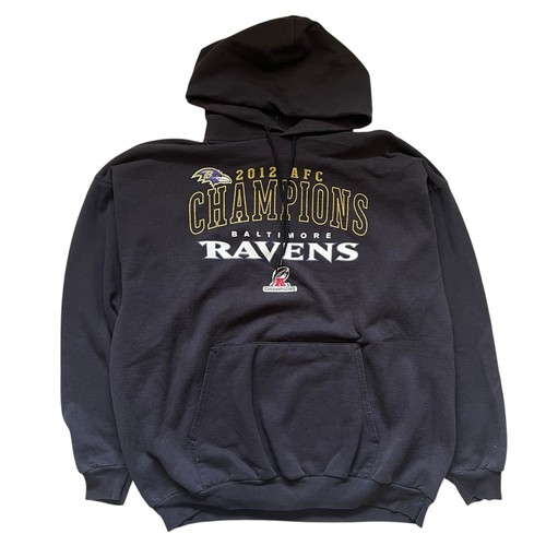NFL Baltimore Ravens 2012 AFC Champions Hoodie Men’s XXL Black Ray ...