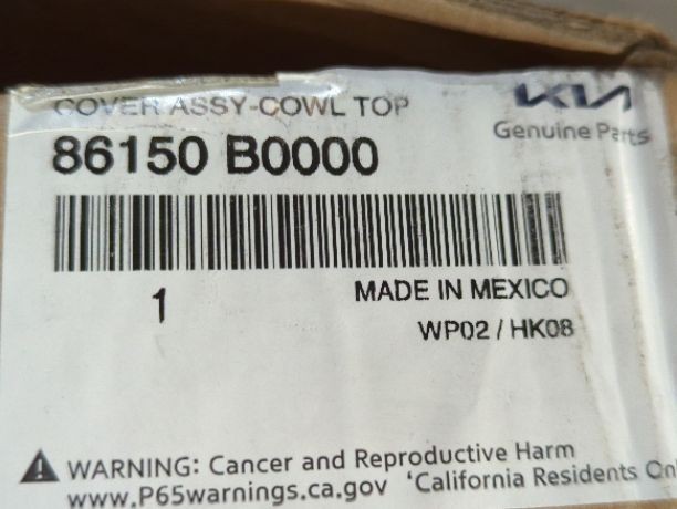 New OEM Genuine Kia Front Cowl Trim Panel 2017-2018 Forte Forte5 86150 ...