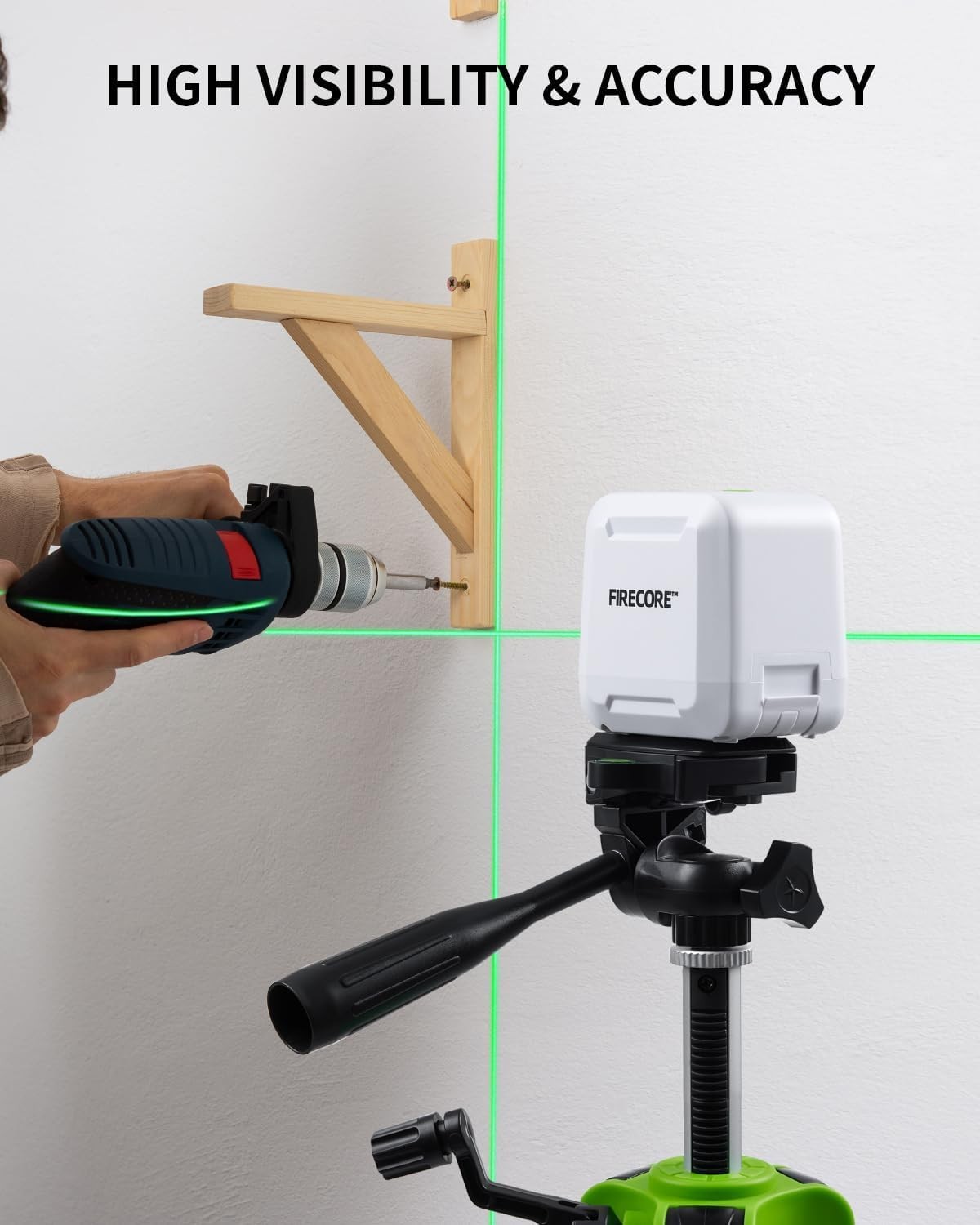 82Ft Self Leveling Laser Level, Green Cross Line Laser Leveler Tool ...