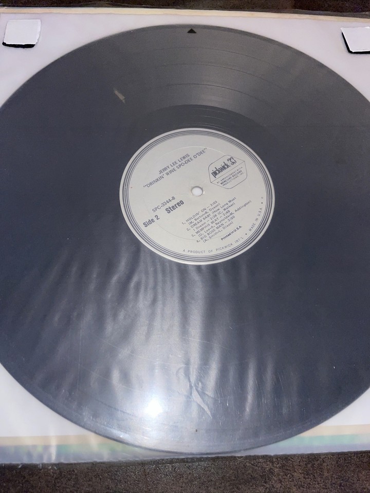 1973 Jerry Lee Lewis "Drinkin' Wine Spo-Dee O'Dee" Vinyl 12" LP Album ...