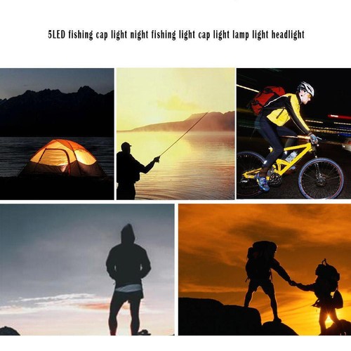 5 LED Headlight HeadLamp Flashlight Cap Hat Torch Head Lamp St Light ...