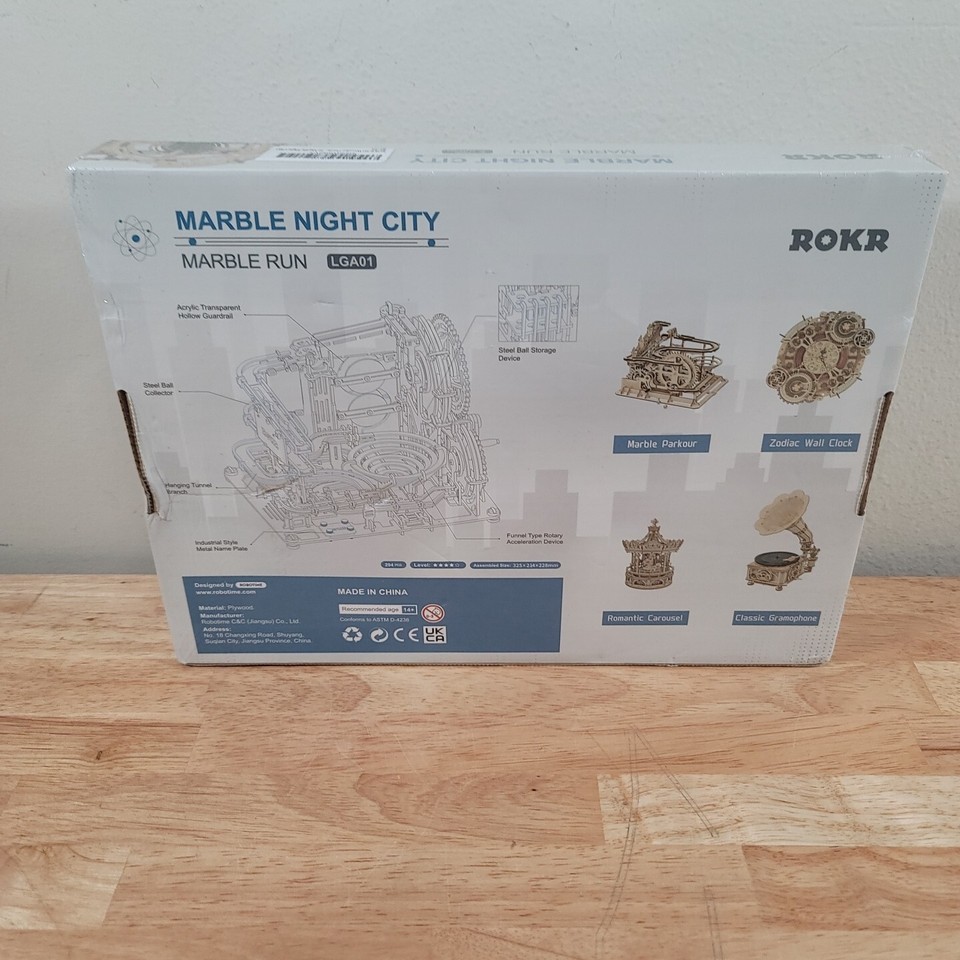 ROKR Marble Night City Marble Run LGA01 3D Wooden Puzzle New Sealed | eBay