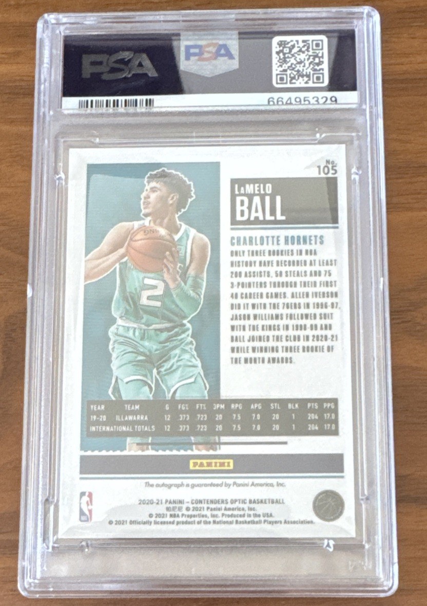 2020-21 Panini Contenders Optic - Rookie Ticket LaMelo Ball #105 (AU ...