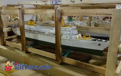 SS OCEANIC passenger ship 31" fully built wood model with stand | eBay