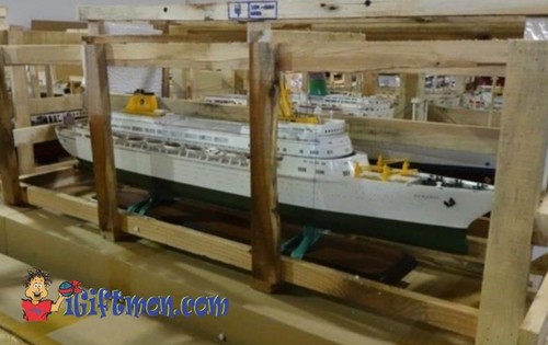 SS OCEANIC passenger ship 31" fully built wood model with stand | eBay