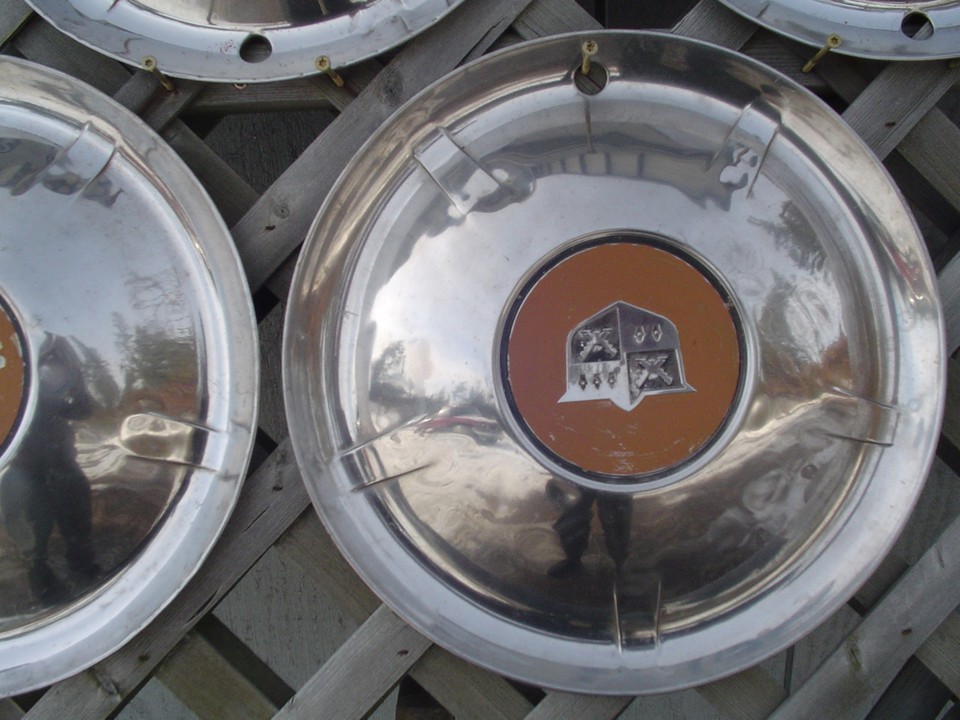 1954 54 DESOTO FIREDOME HUBCAPS WHEEL COVERS CENTER CAP VINTAGE CLASSIC ...