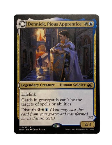 DENNICK, PIOUS APPRENTICE MID MTG MULTICOLOR LEGENDARY CREATURE RARE NM ...
