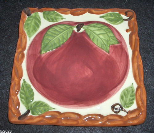 FRANCISCAN Ceramic Apple Hot Plate 6.5" Square Portugal | eBay