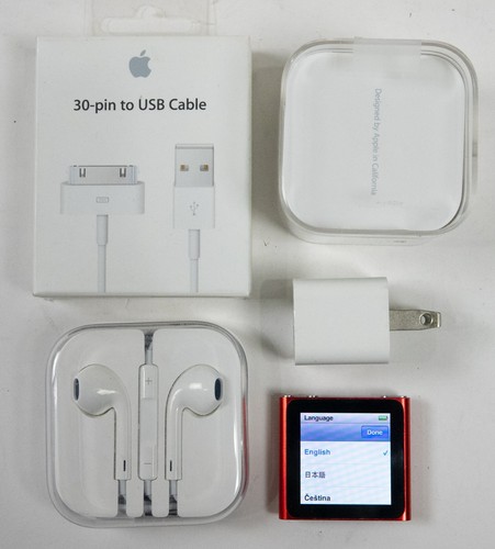 Apple iPod Nano 6th Generation A1366 16GB Red + Accessories EXCELLENT ...
