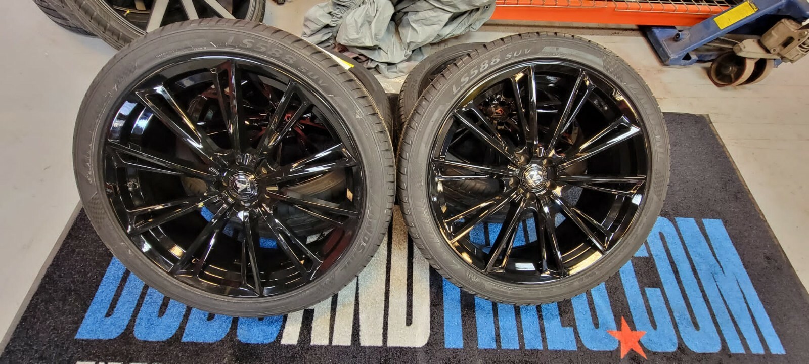 22 INCH 22X9 WHEELS Asanti CORONA GLOSS BLACK RIMS BP:5X114.3 TIRE: 285 ...