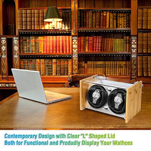 Bamboo Watch Winder for 2 Large to Small Automatic Watches by Watch ...