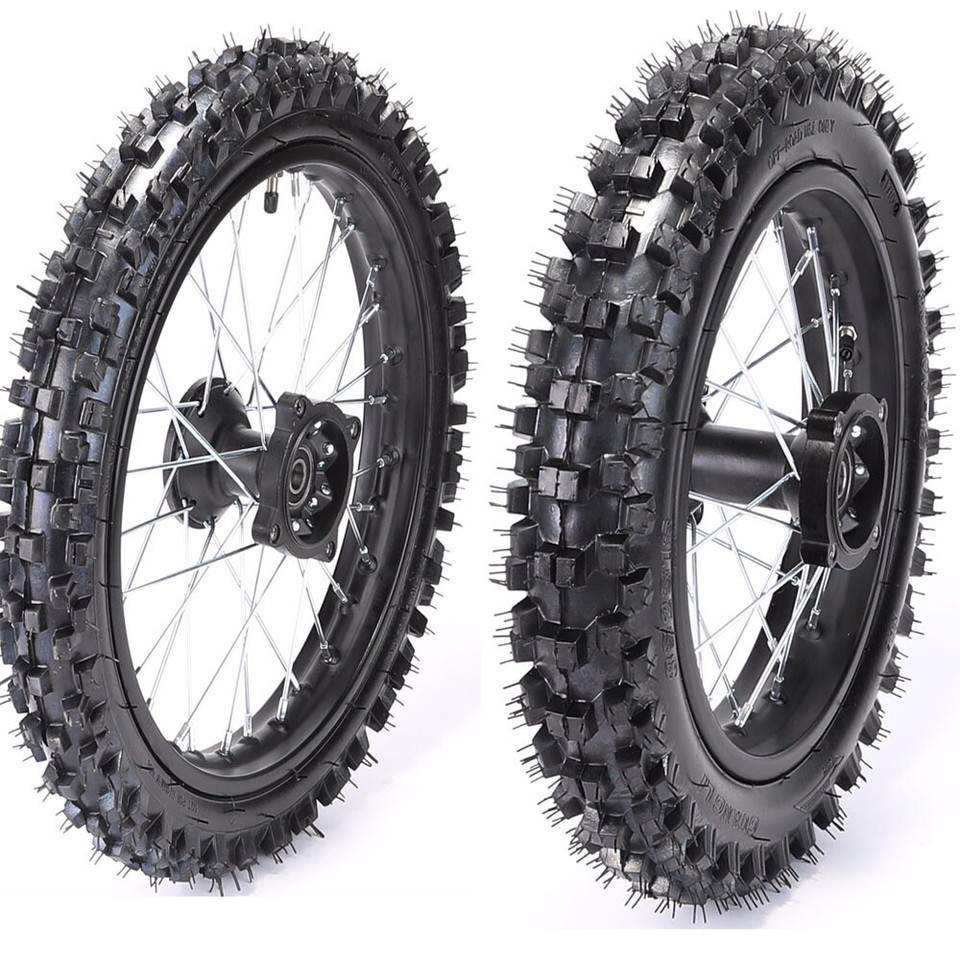 Pit Dirt Bike Disc/Drum brake Wheel Rim Tire 10'' 12'' 14'' 16'' 17 ...