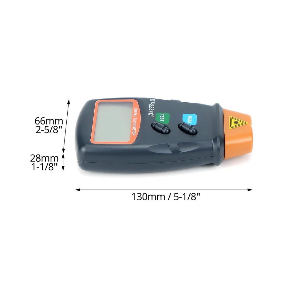 Portable LCD Digital Tachometer with Easy to Read Display and Long ...