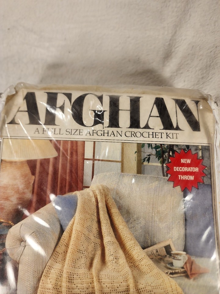 Afghan Full Size Afghan Crochet Kit Fisherman Star 41"×68" Including Fringe | eBay