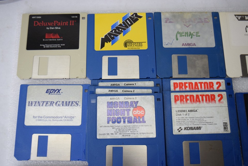 Lot of 21x Game Floppy Disks for Commodore Amiga Menace Marble Madness ...