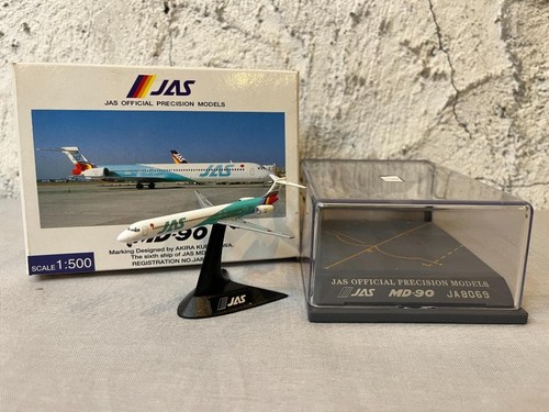JAS Japan Air System MD90 1:500 Diecast Model with Airport Diorama Used ...