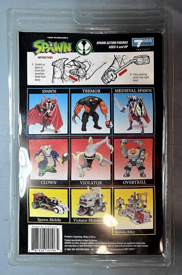 1994 SERIES 1 McFARLANE TOYS - SPAWN OVERKILL (TEAL ARMOUR) with ...