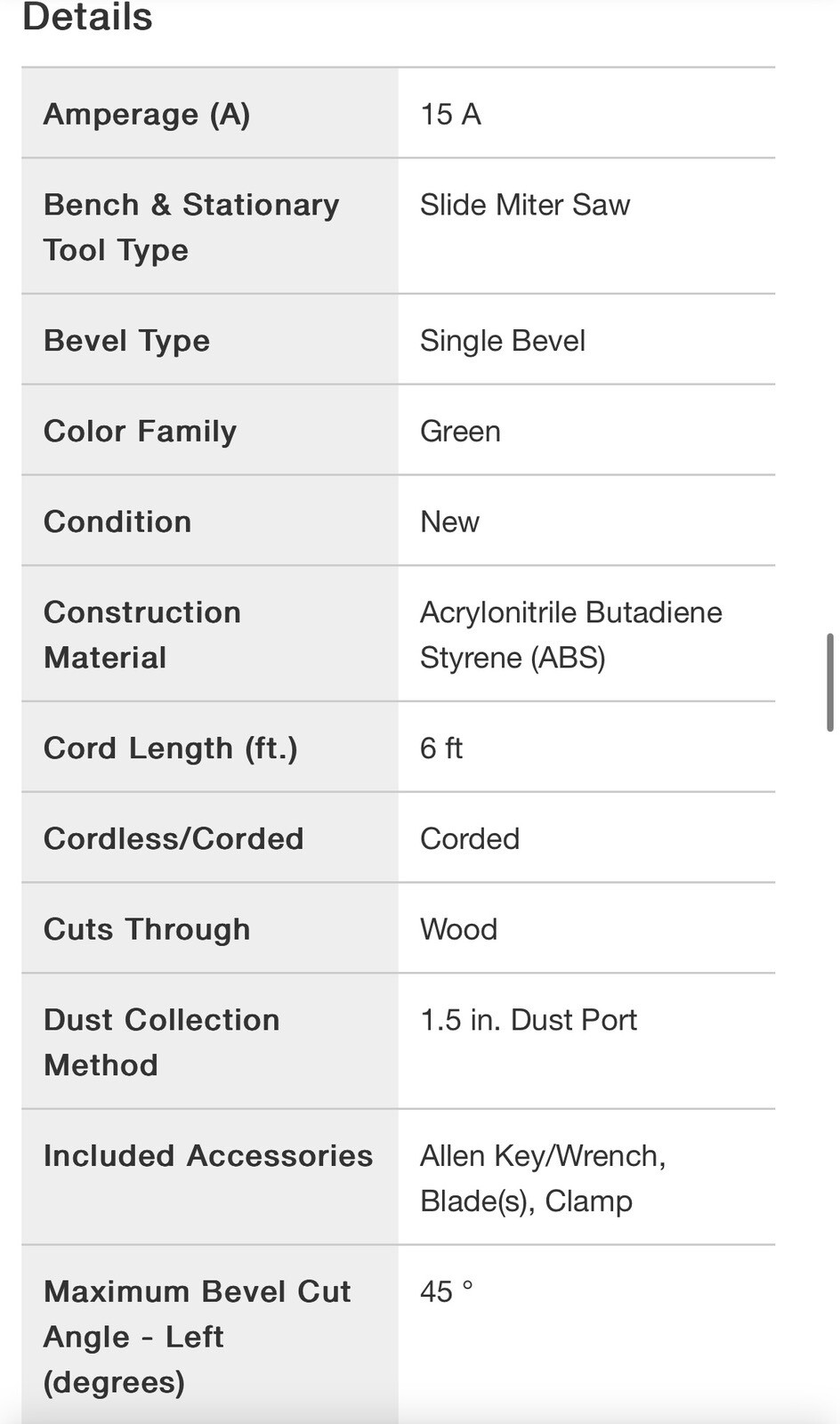 Ryobi TSS103 10in Sliding Compound Miter Saw | eBay